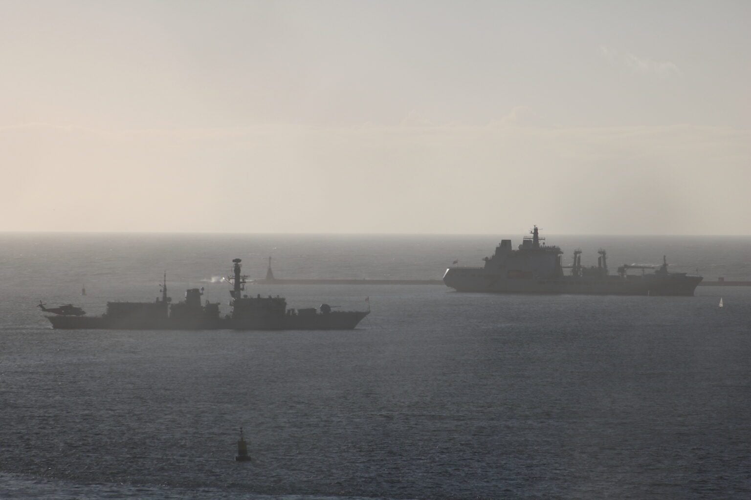 HMS PORTLAND AT THE BREAKWATER