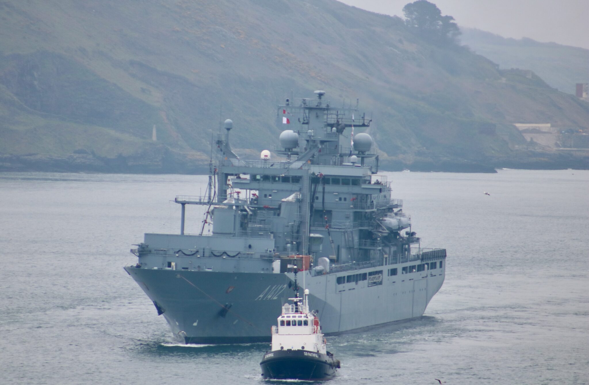 GERMAN REPLENISHMENT SHIP IN PLYMOUTH