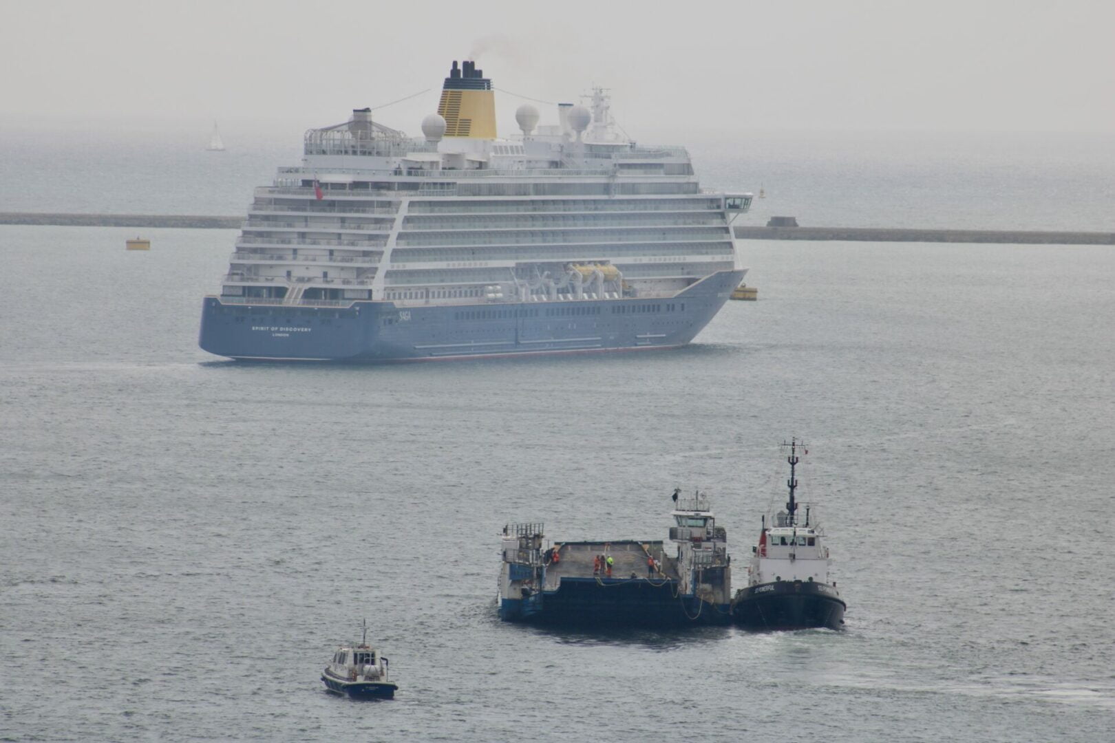 A TUG OF A TOW FOR TORPOINT FERRY