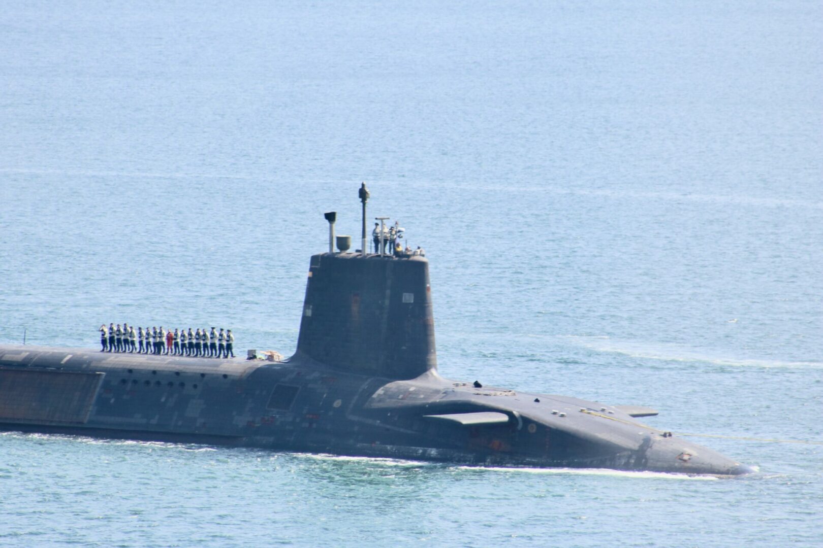 HMS VICTORIOUS ARRIVES FOR HER REFIT