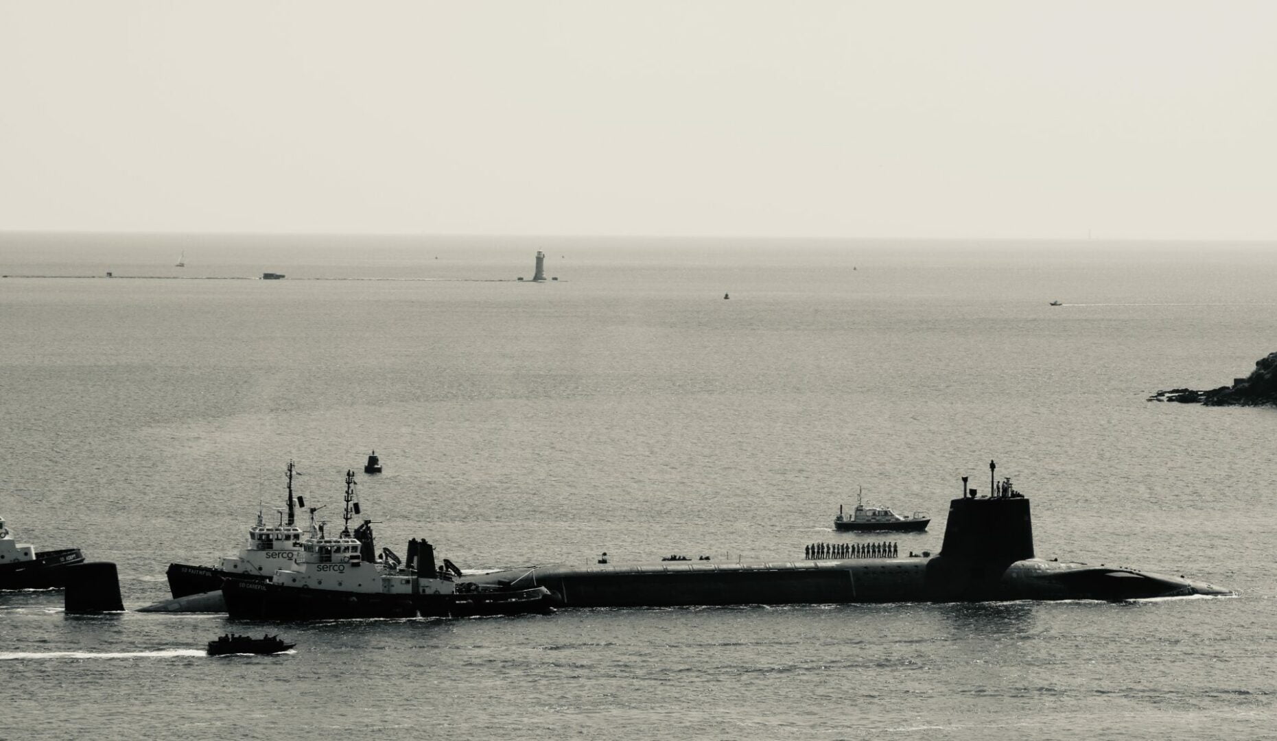 HMS VICTORIOUS ARRIVES FOR HER REFIT
