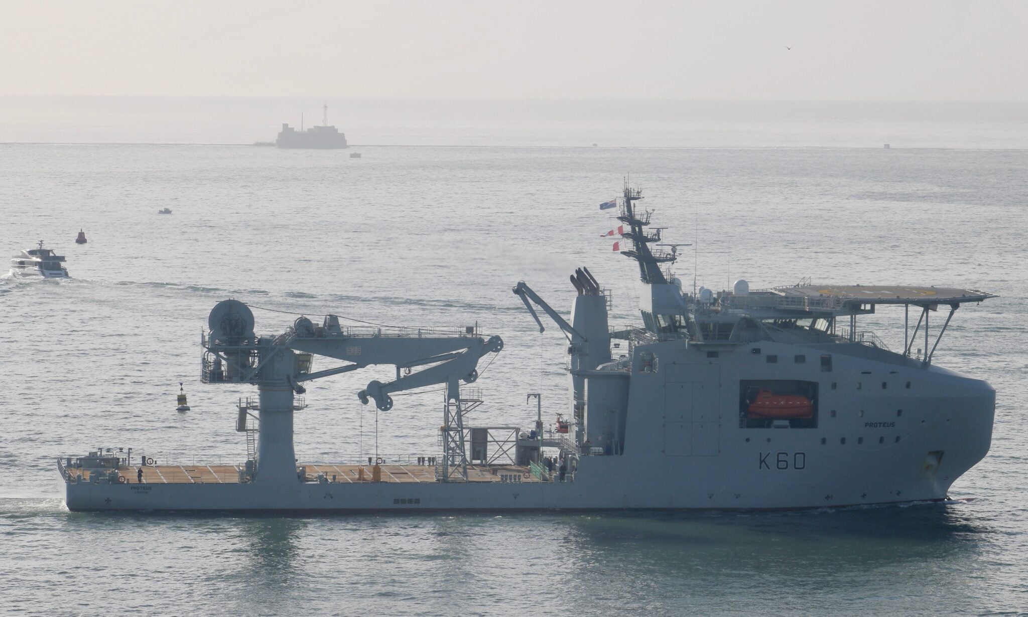 THE FIRST VISIT OF RFA PROTEUS IN PLYMOUTH